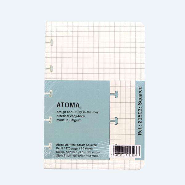 ATOMA REFILL DIN A6 90g/m² Cream Squared | wollzauber